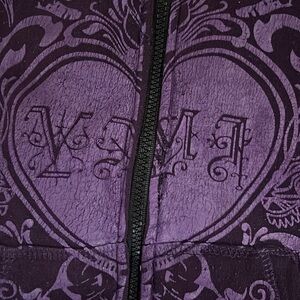 YMI | Tops | Purple Angel Wing Sweatshirt M Faux Fur Lined Hood Heart ...